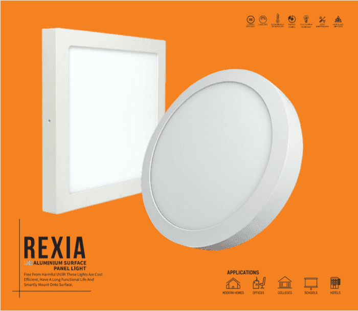 Rexia led aluminum surface panel lights
